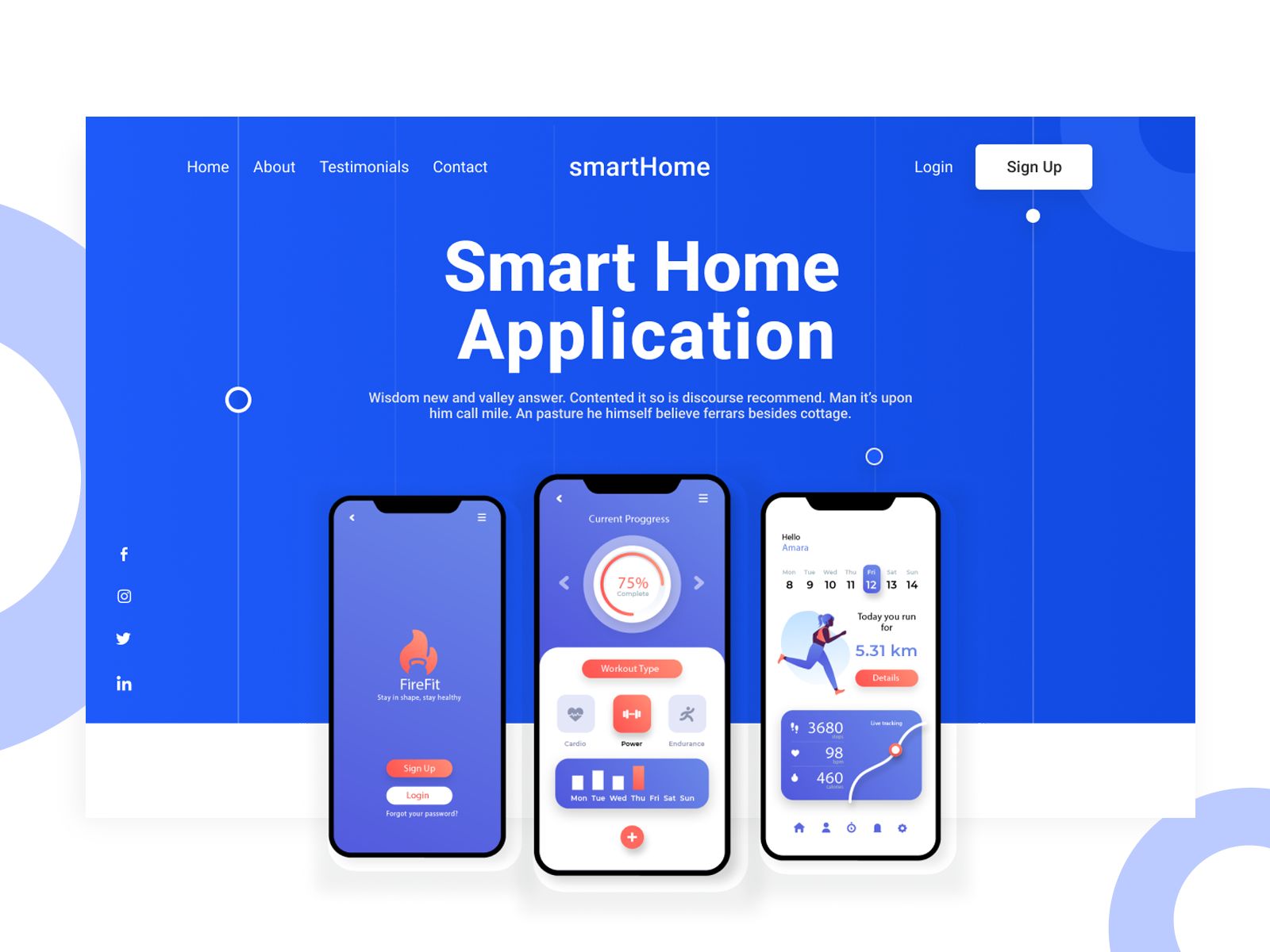 Smart Home - Landing Page UI Exploration by Rezwan Hossain on Dribbble