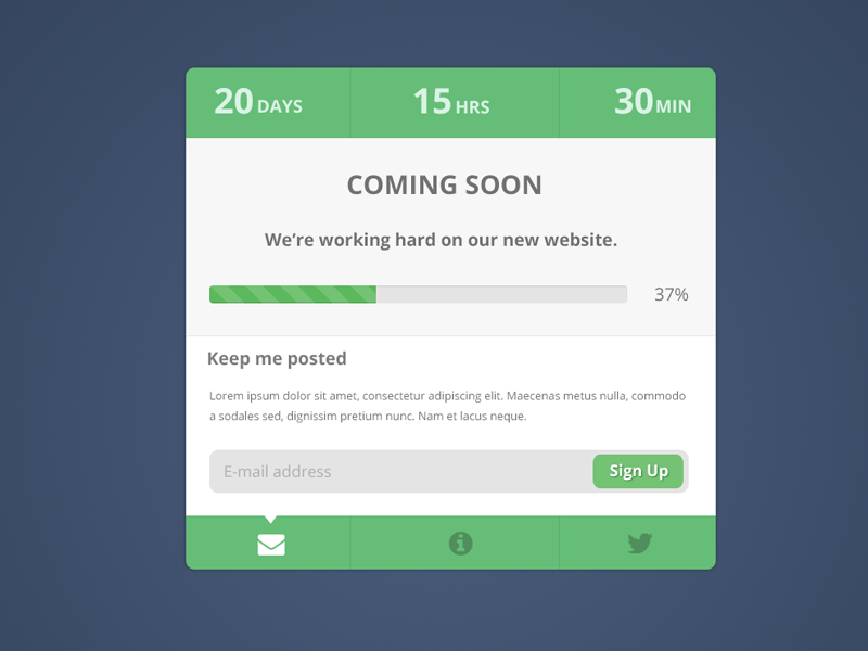 Coming Soon by Jason Kendall on Dribbble