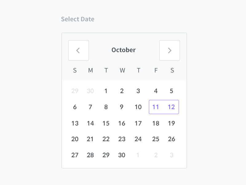 Inline calendar UI by jisun park for Spoqa, Inc. on Dribbble