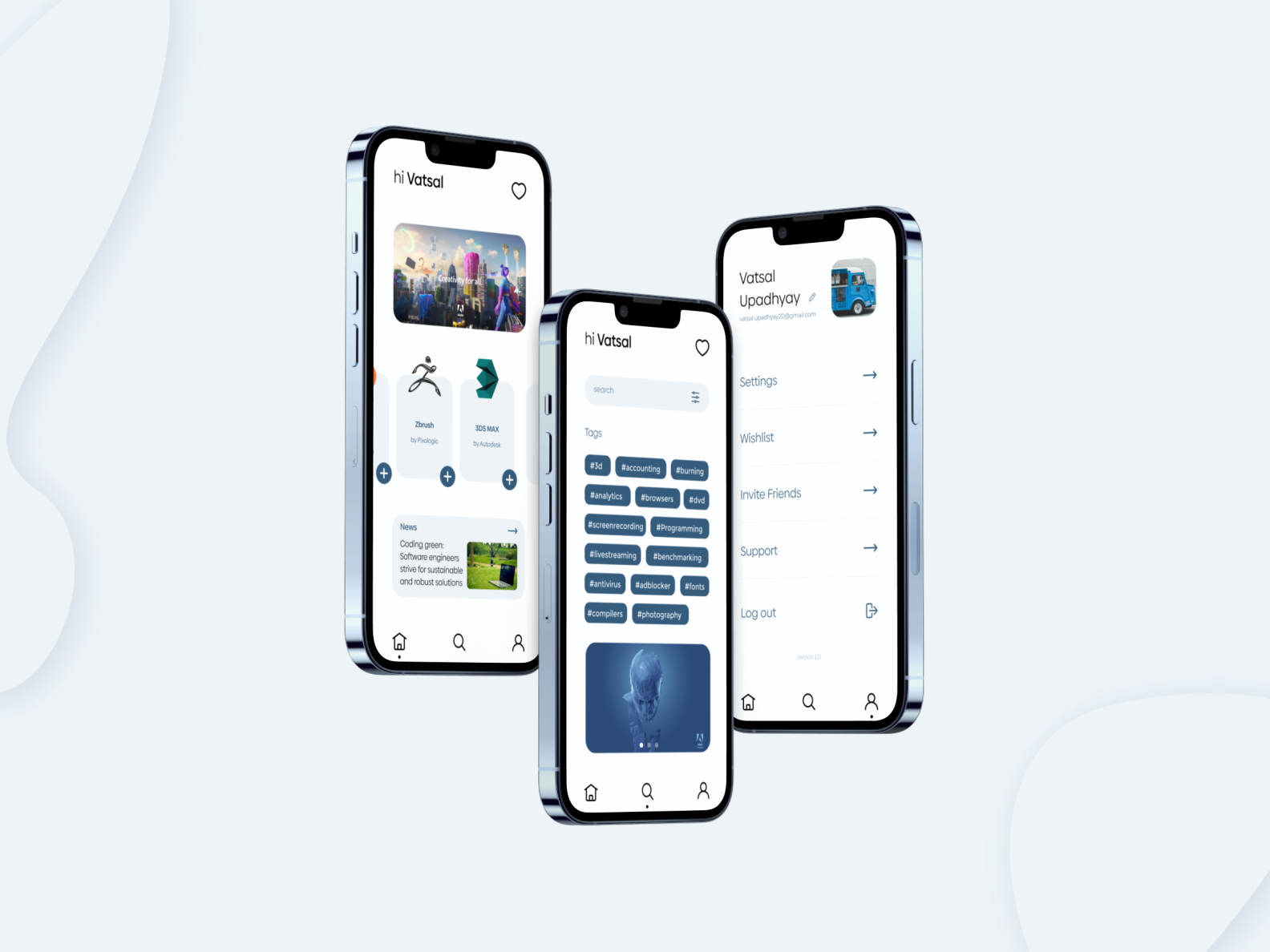 Softverse App Design by Vatsal Upadhyay on Dribbble