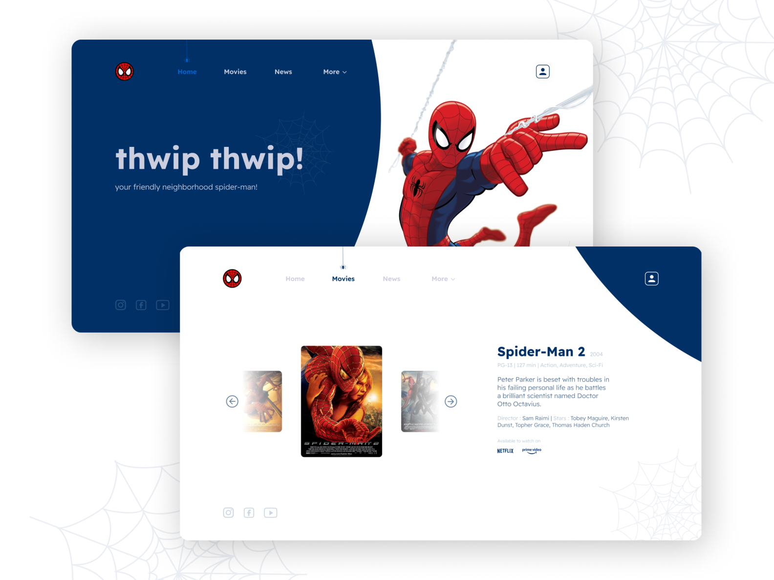 Concept Website Design for Spider-Man by Vatsal Upadhyay on Dribbble
