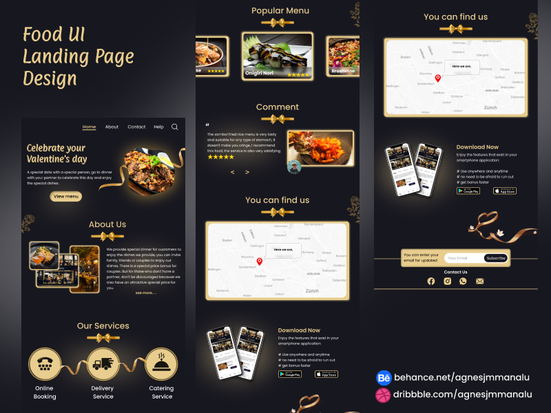 Food UI Landing Page Design by agnes manalu on Dribbble