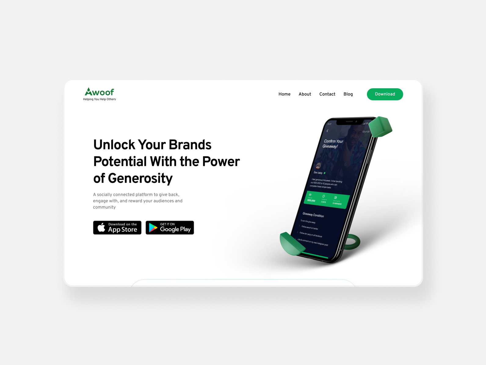 Awoof App Website by Nnaoma Israel on Dribbble