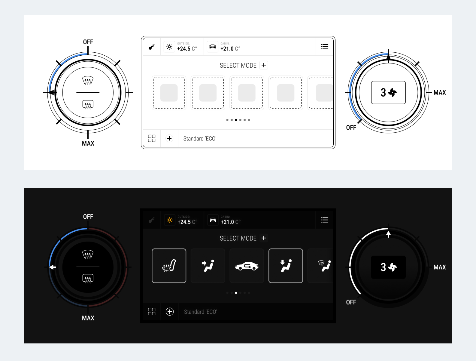 UI UX for automotive, Climate control display by Oleksandr Krasnyk on ...