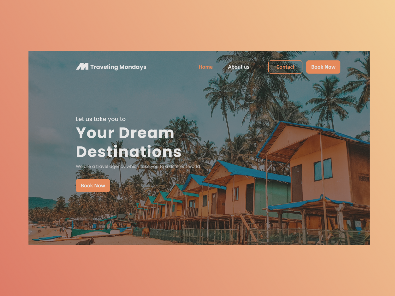 Travel Landing Page by Shashank Maurya on Dribbble