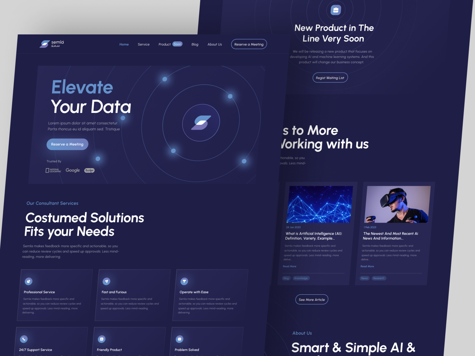 Semla - Dark Version Website Design Concept by Muhammad Farizi on Dribbble