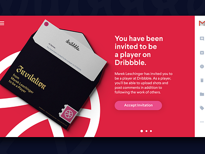 Hello Dribbble! Gmail Inbox by Semas Ben on Dribbble
