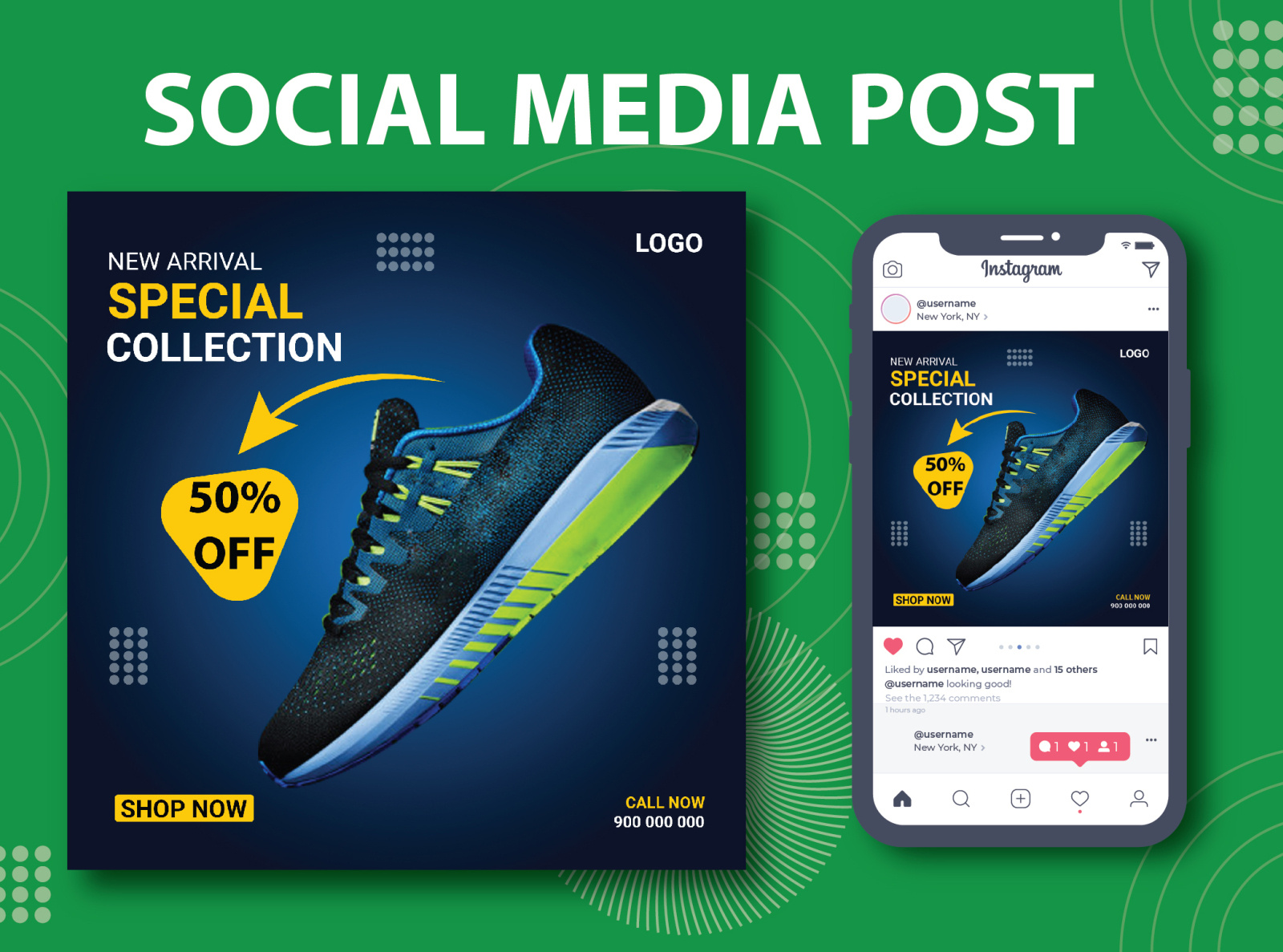 social media post for Instagram facebook by Mst Shanaz Begum on Dribbble