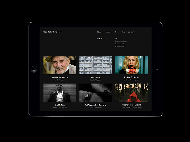 Cassette For Timescapes - Homepage by Matthias Deckx on Dribbble