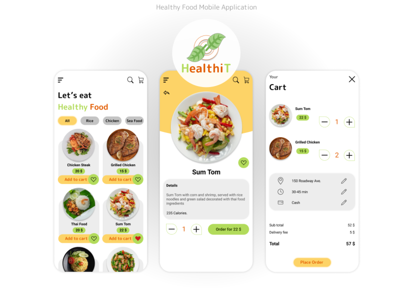 HealthiT - Mobile Food Application by Donia Mahran on Dribbble