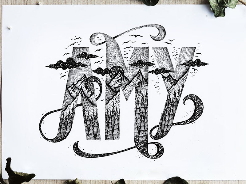 Custom Name Illustration by Melpomeni Chatzipanagiotou on Dribbble
