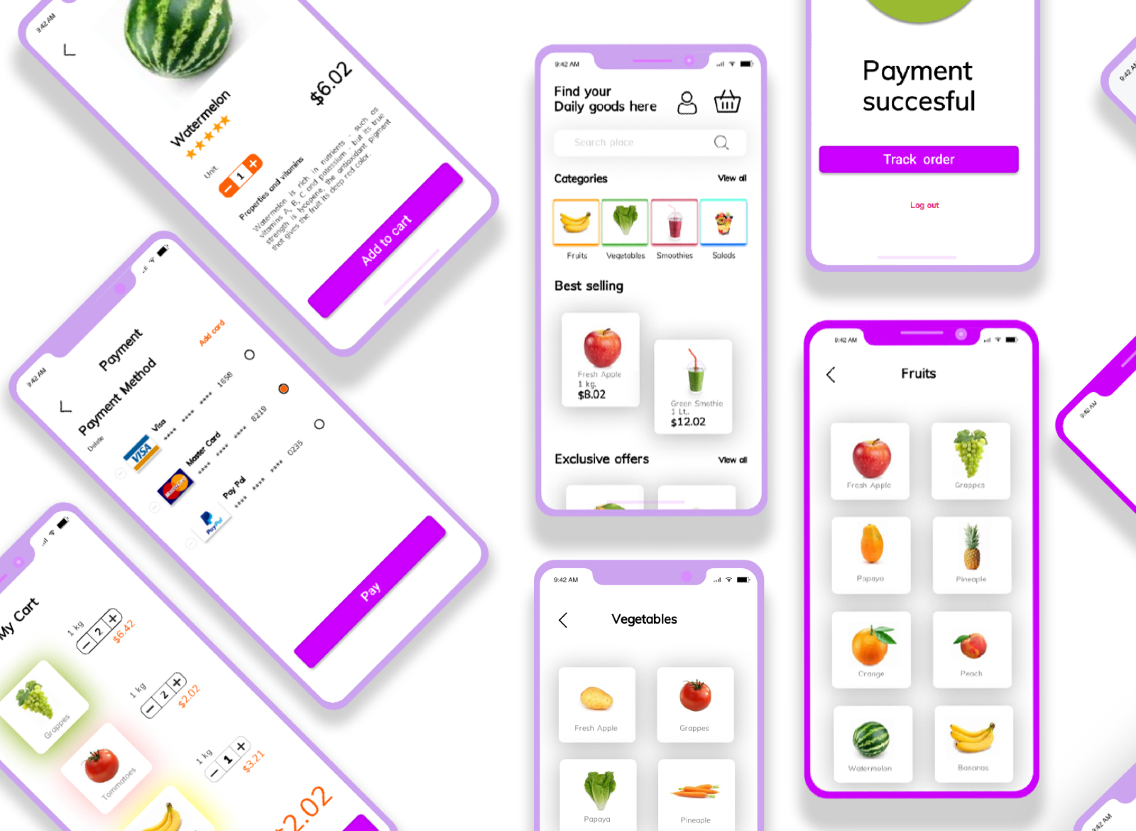 Ui/UX for healty food delivery app by Edgardo Alvarado on Dribbble