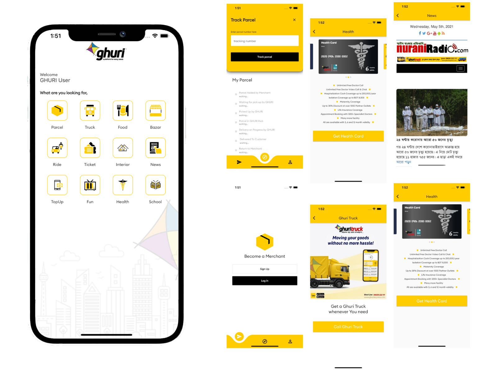 GHURI Mobile App by Md.Imran Chowdhury on Dribbble