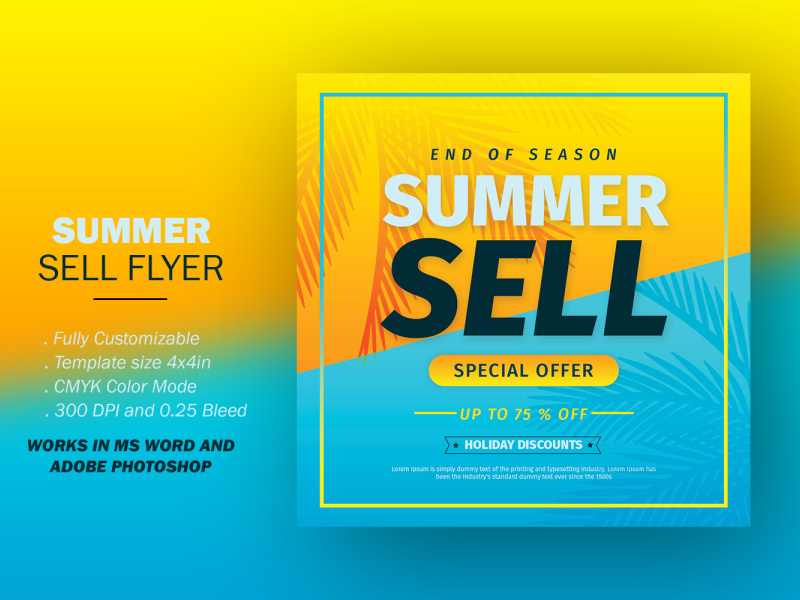 Summer Promotion / Sell Offer Flyer by Madhabi Studio on Dribbble