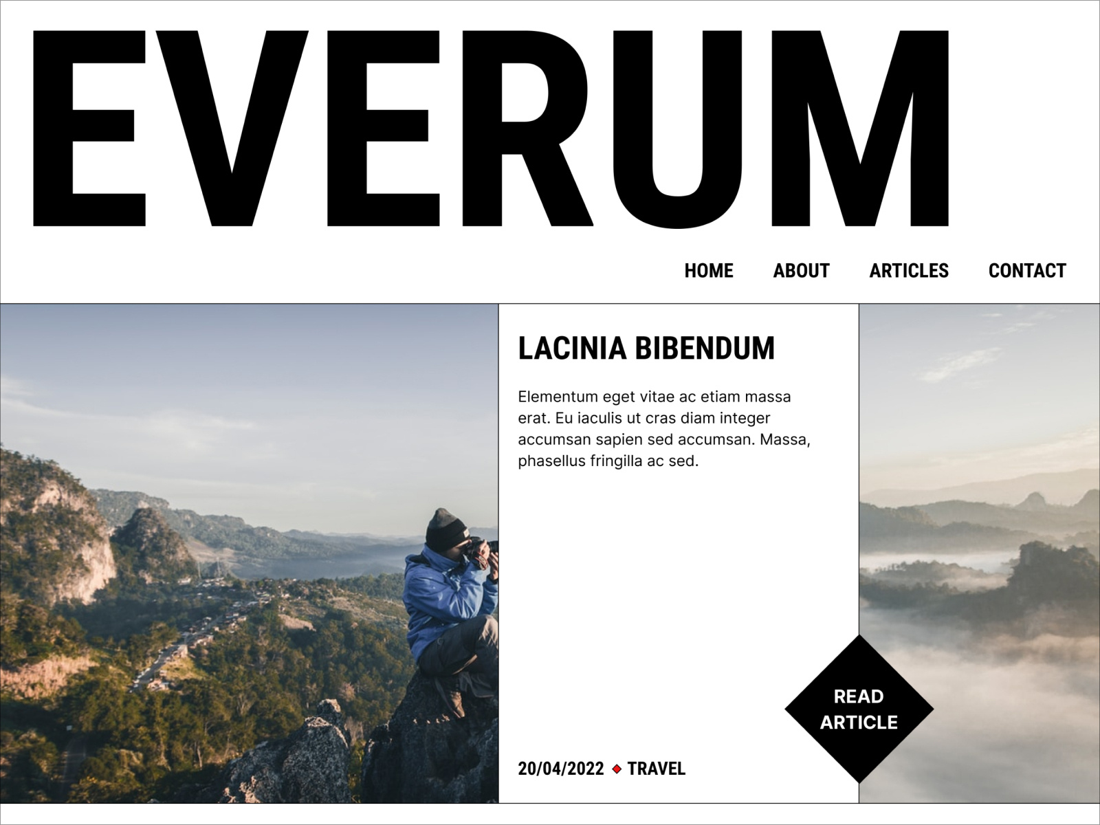 Everum - Blog Website Template by KUSA Projects on Dribbble
