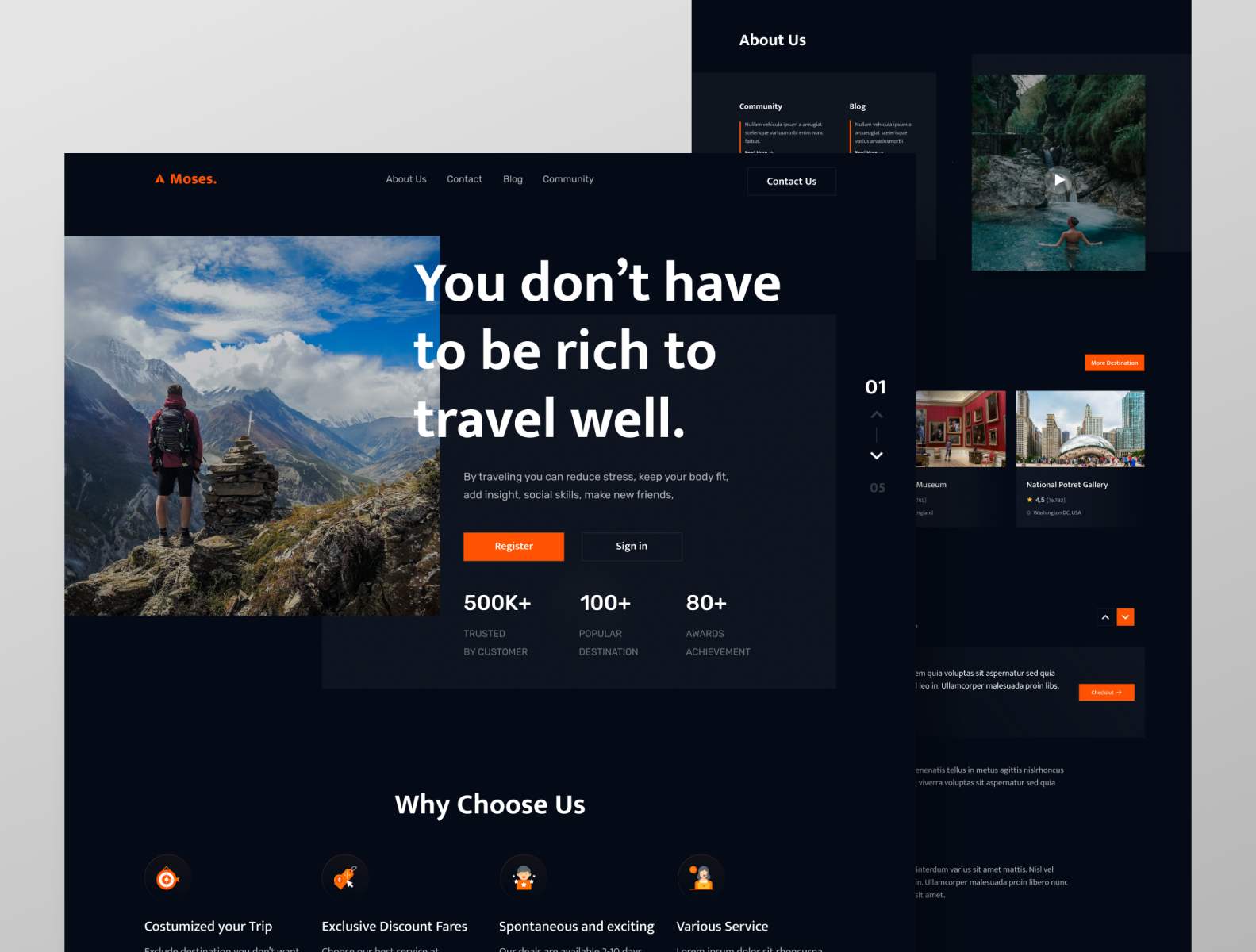 Moses Travell Landing Page🚀 by Andika Bagass for One Week Wonders on ...