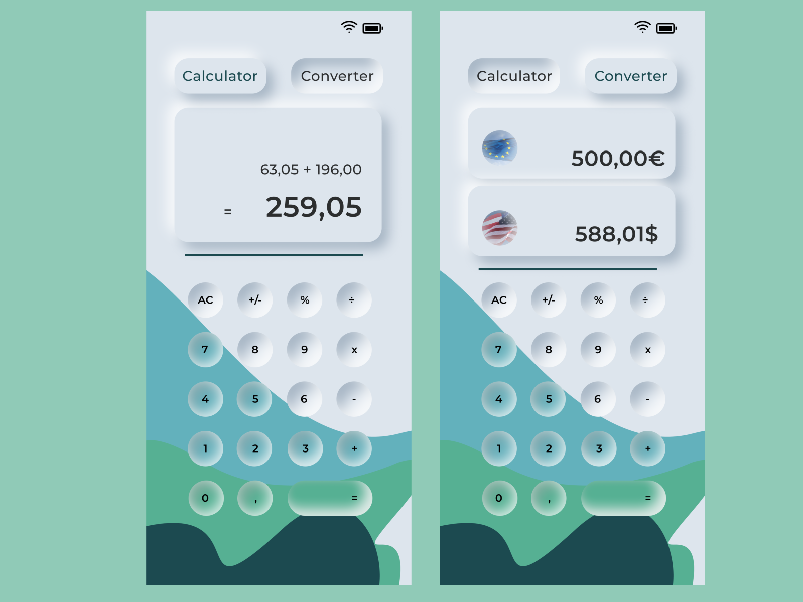 004 Daily UI - Calculator by Daniela Gonzalez on Dribbble