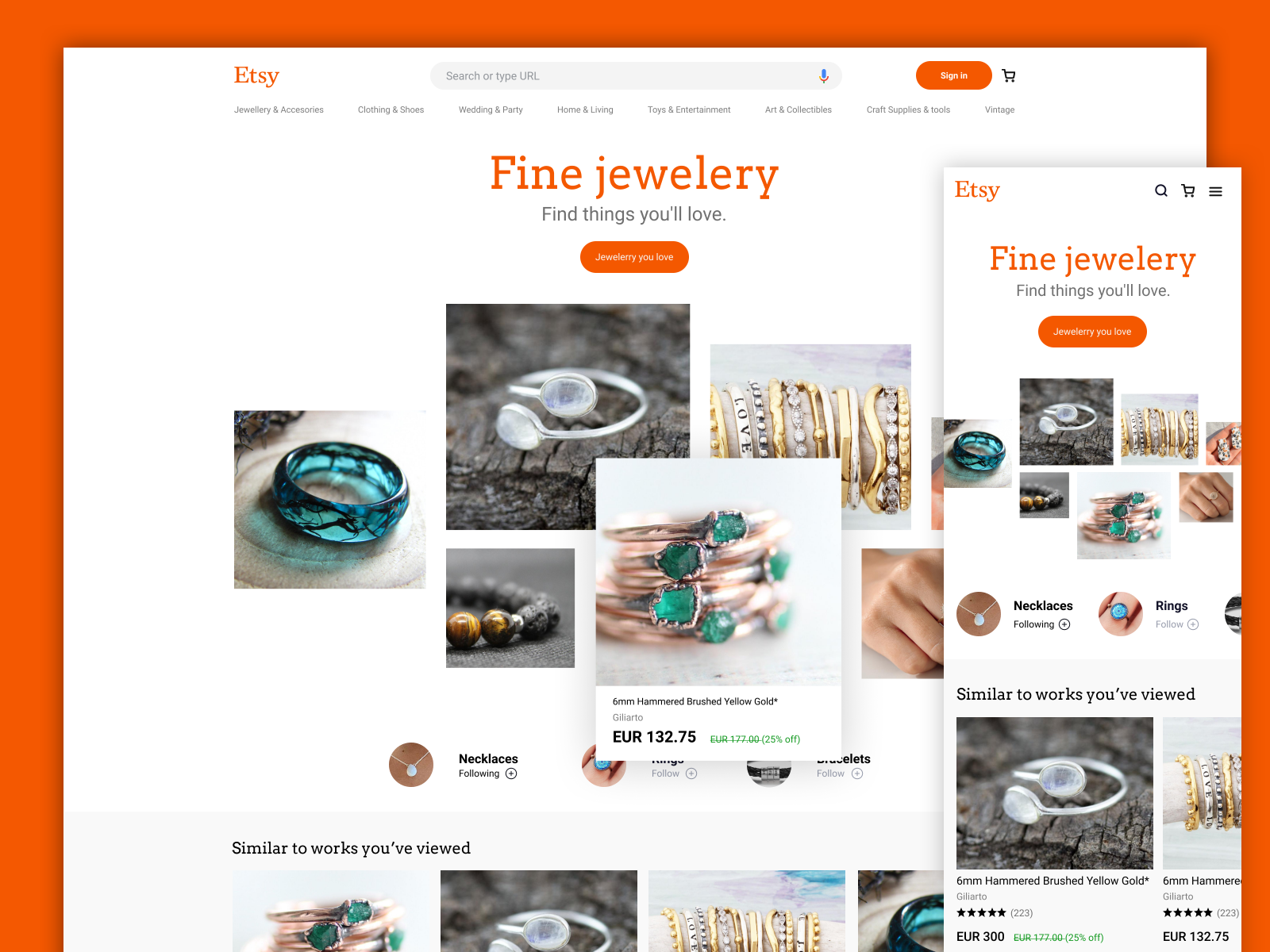 Etsy landing page UX improvements (V1) by Hardi Brenner on Dribbble