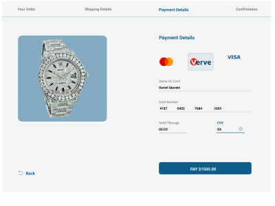 Card Check Out Page by Daniel Akerele on Dribbble