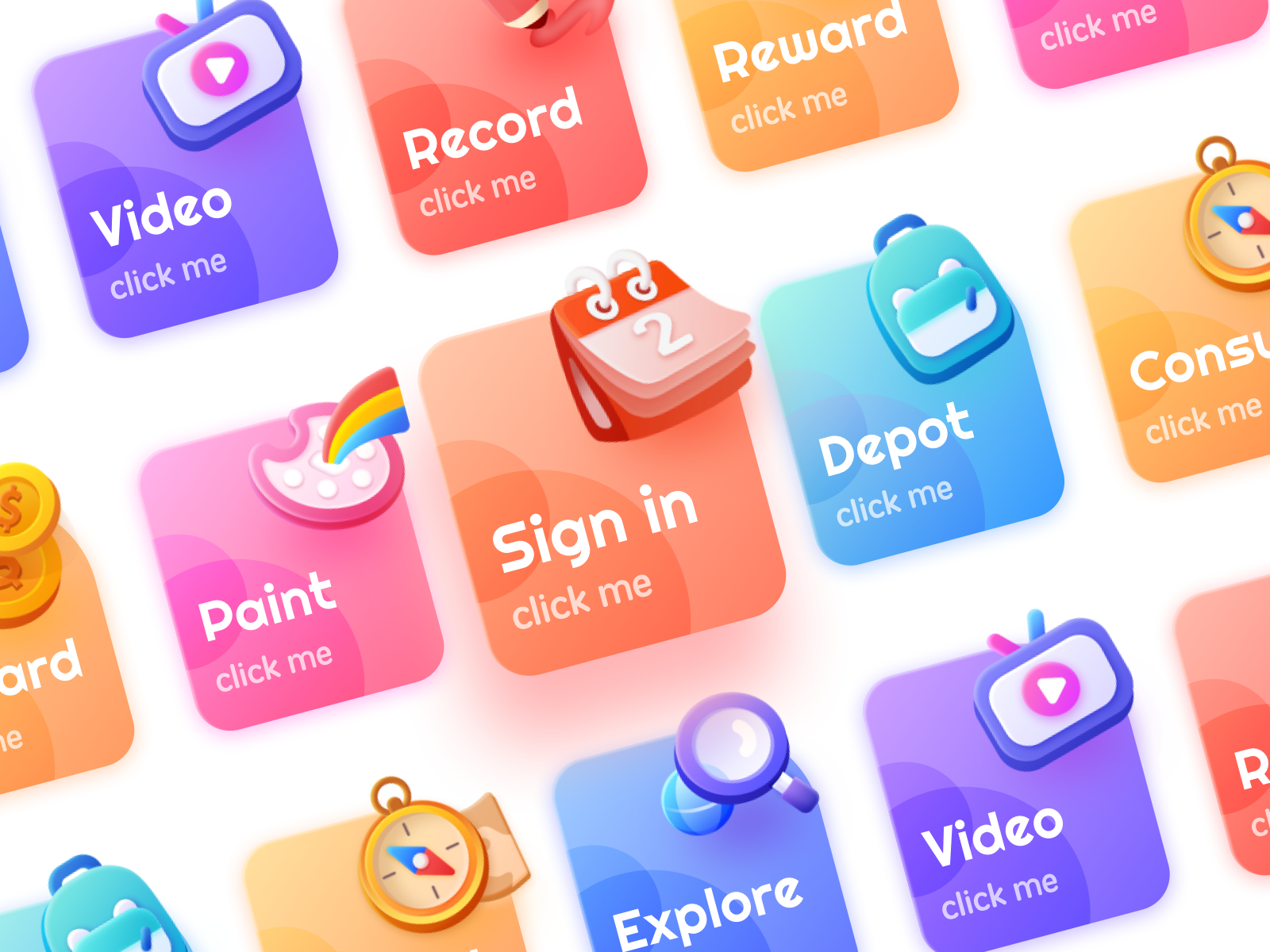 Educational cartoon icon display by Seven. on Dribbble
