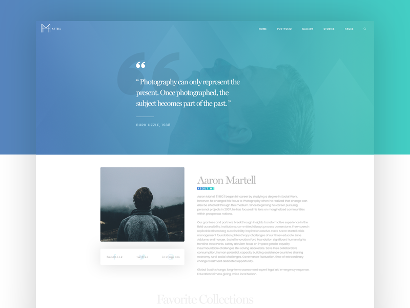 Martell - About me page by Victor C on Dribbble