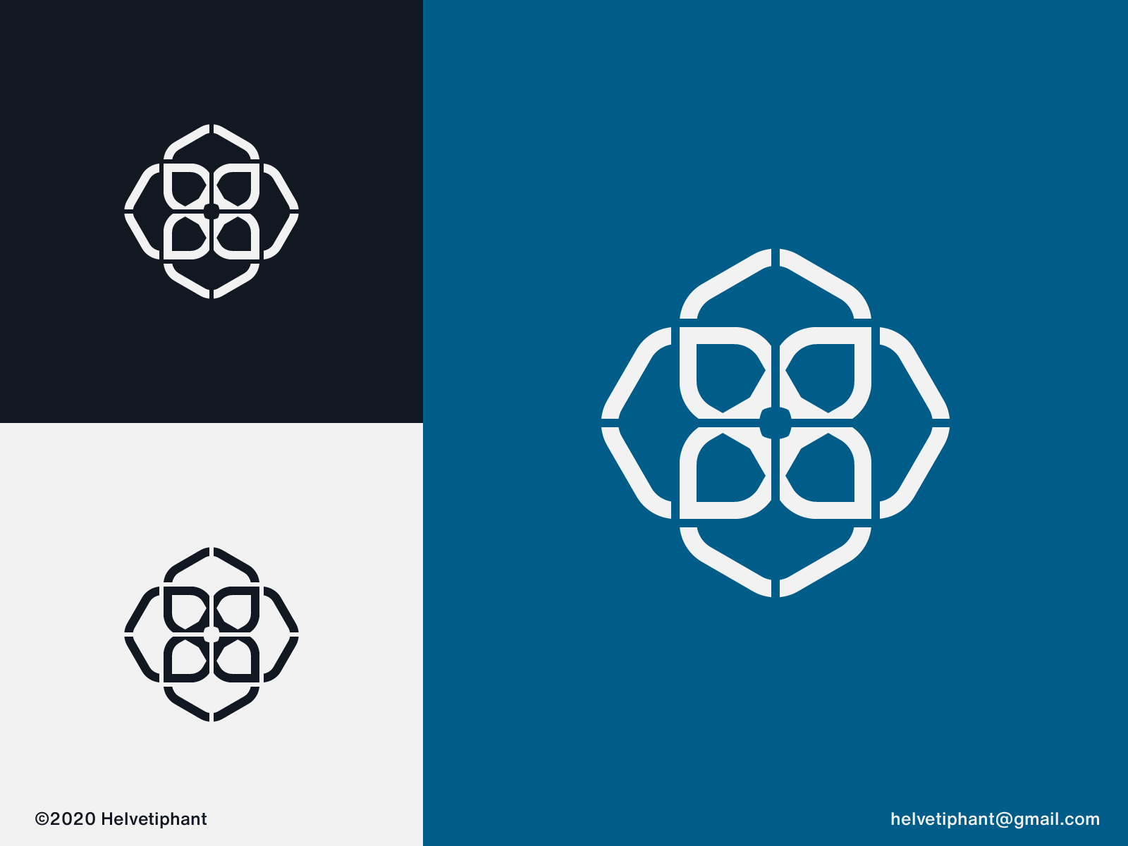 Geometric Flower - logo concept by Helvetiphant™ on Dribbble