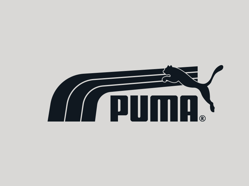 Puma - Track Stripe Logo by Helvetiphant™ on Dribbble