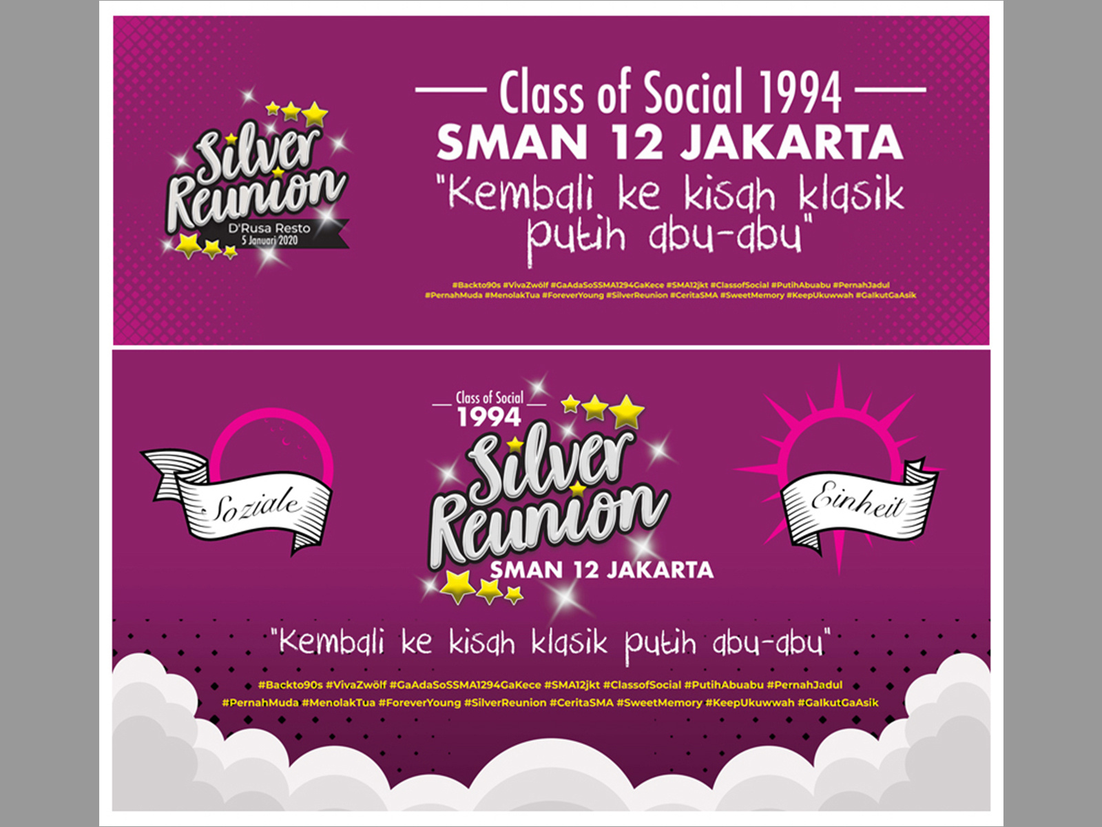 Banner Reuni SMAN 12 Jakarta Timur by Sven Graphics on Dribbble