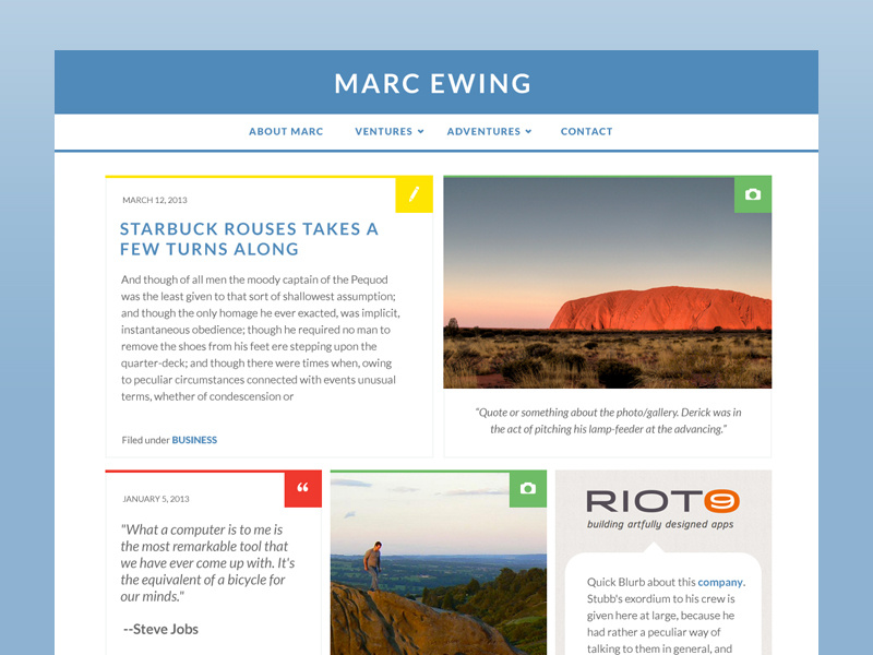 Personal News/Blog Design by Chris Gillis on Dribbble