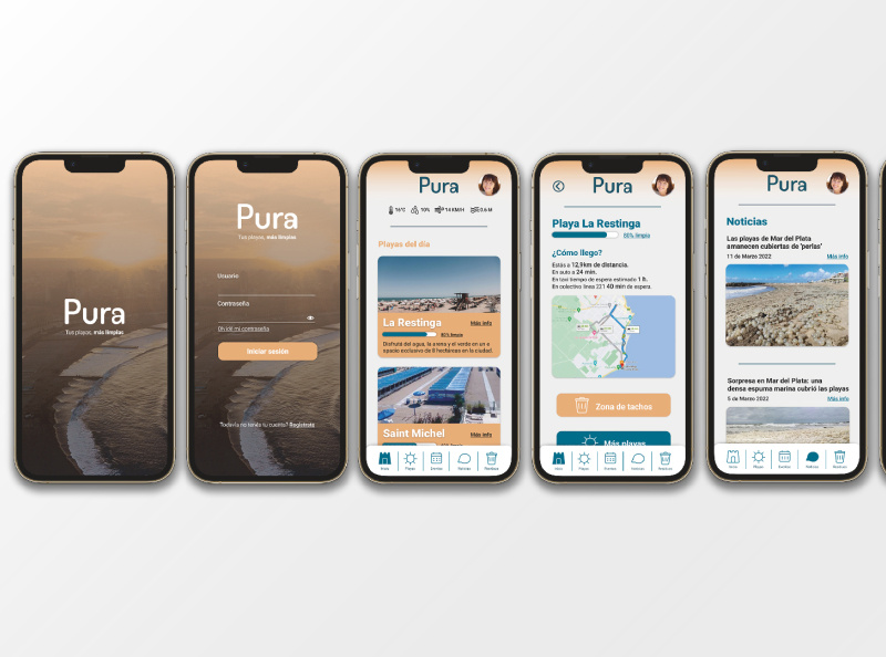 Pura: Tus playas, ahora mas limpias. by Sofía on Dribbble