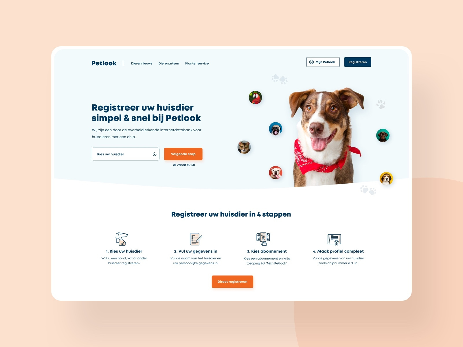 Concept Homepage For A Pet Registration Platform By Bob Van Den Broeck concept-homepage-for-a-pet-registration-platform-by-bob-van-den-broeck