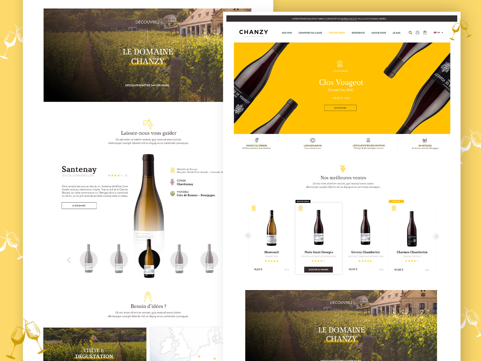 Design Chanzy - page accueil by HDX Production on Dribbble
