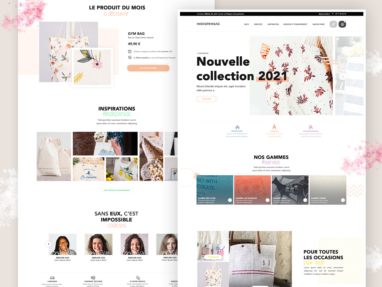 Design Indispensac - page accueil by HDX Production on Dribbble