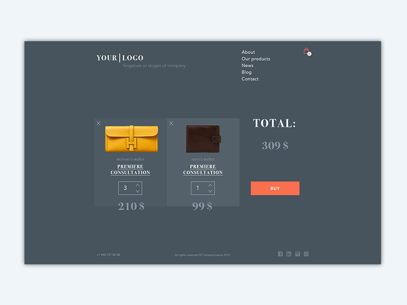 Free psd store template by Yana Smirnova on Dribbble