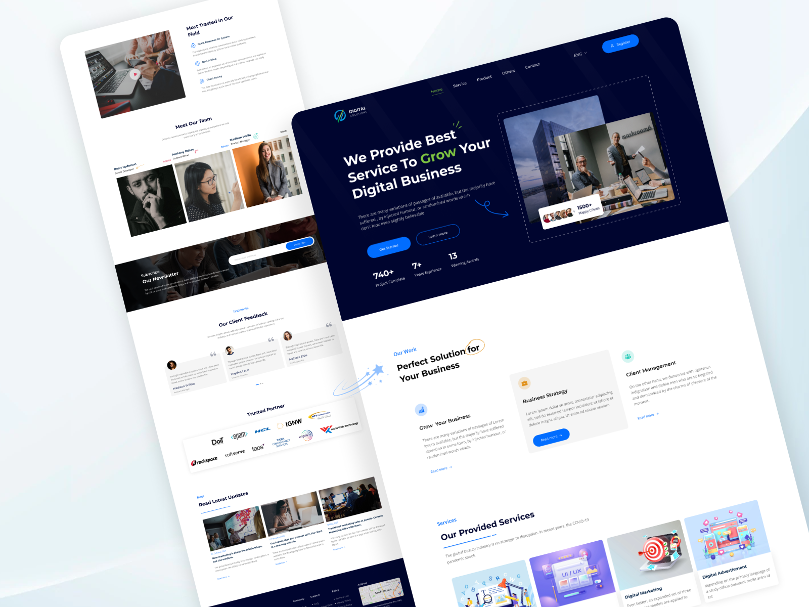 Digital Agency Website Design by Saiham Hossain on Dribbble