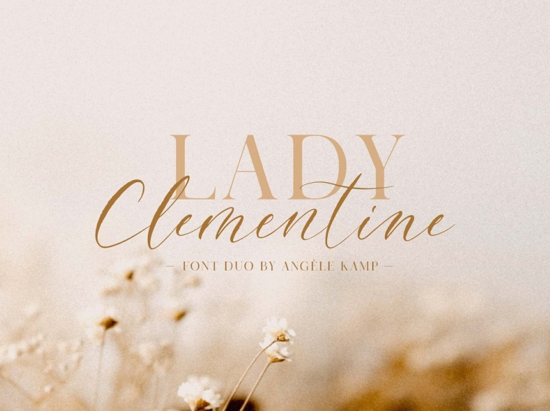 Lady Clementine calligraphy font duo by M. Umar on Dribbble