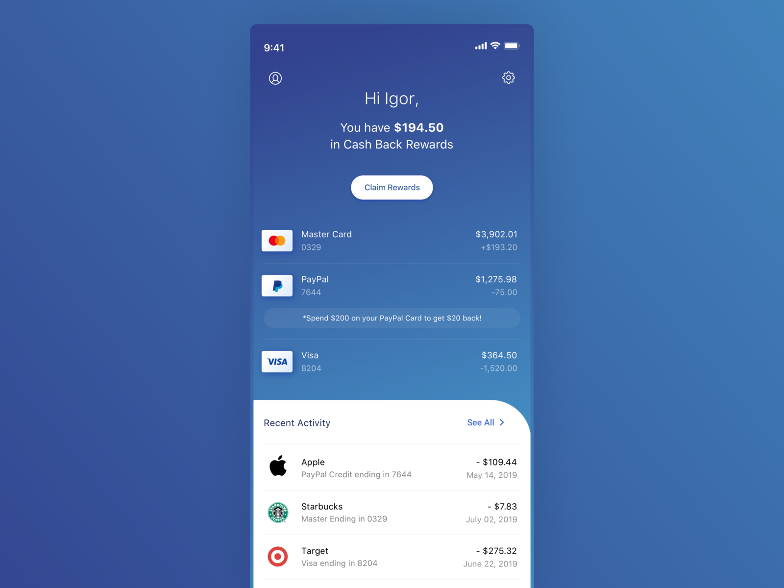 Credit Cards - WIP 2 by Igor Leygerman on Dribbble
