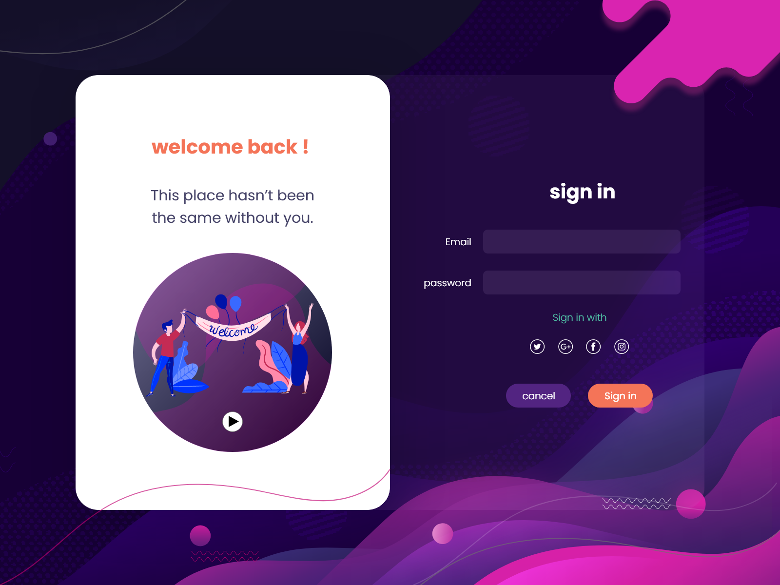 Sign in ui by Tamanna Afroz on Dribbble