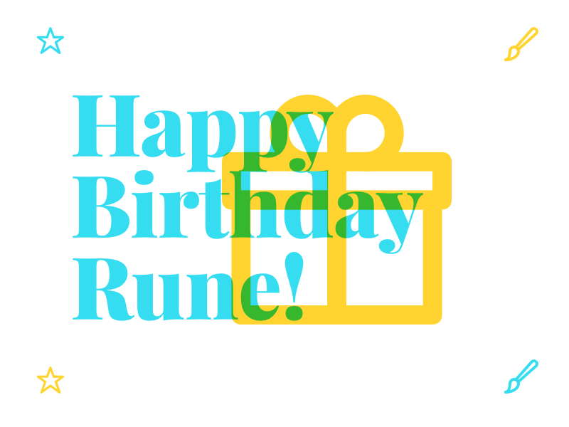 Happy Birthday Rune by Luis Ricardo La Torre on Dribbble