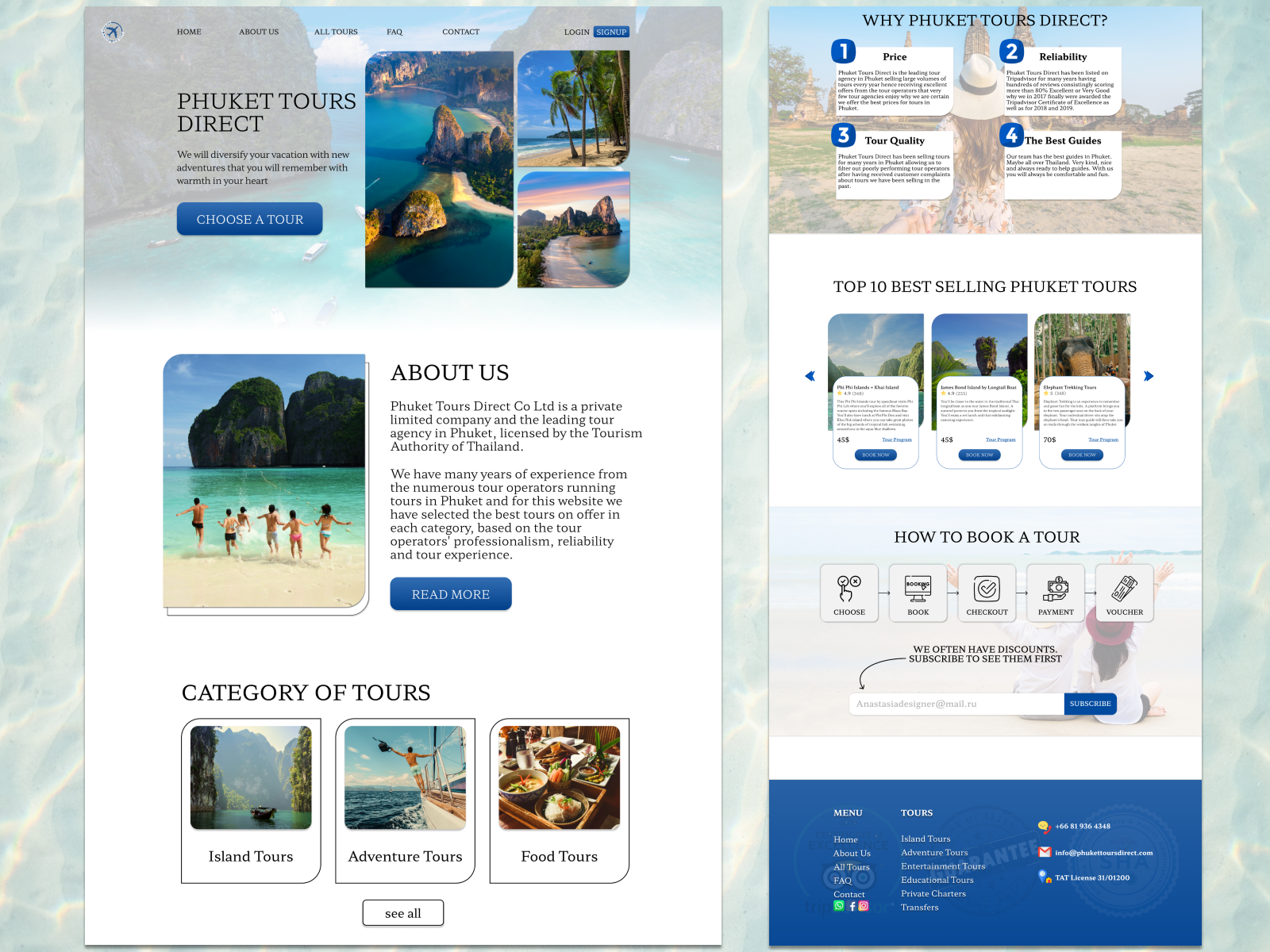Travel Tours Web Design by Anastasia on Dribbble