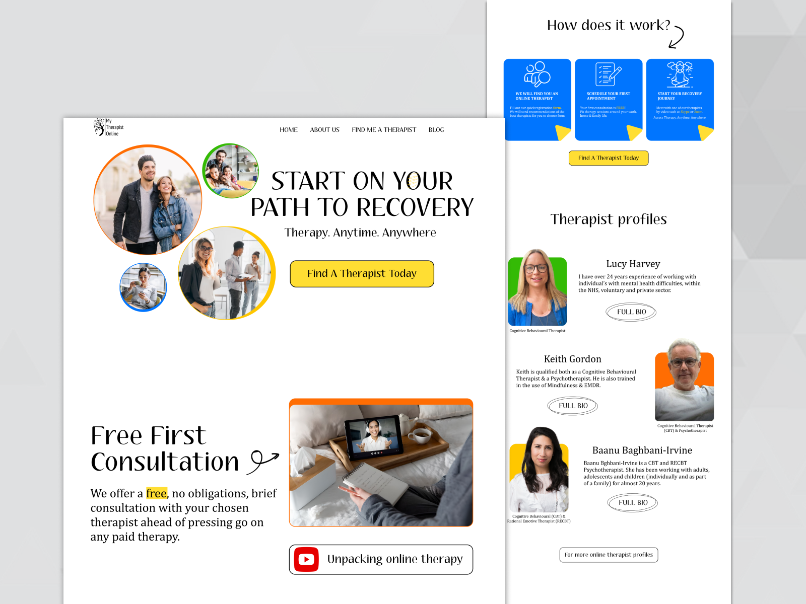 Web Design for a therapy site by Anastasia on Dribbble
