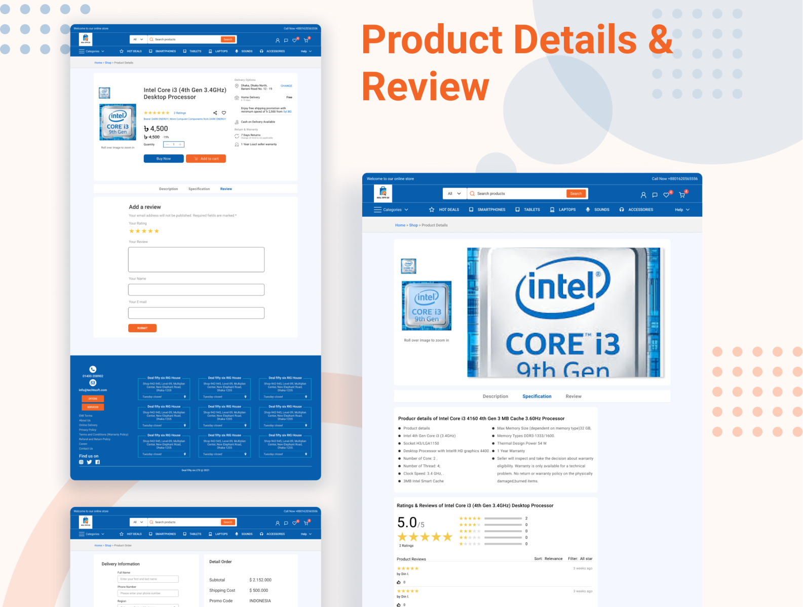Product Review Page by techTsoft on Dribbble