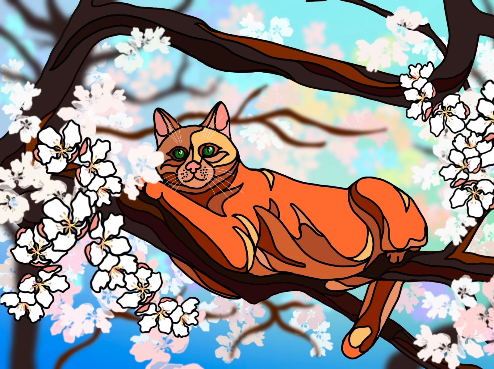 Red cat by Olga Novikova on Dribbble