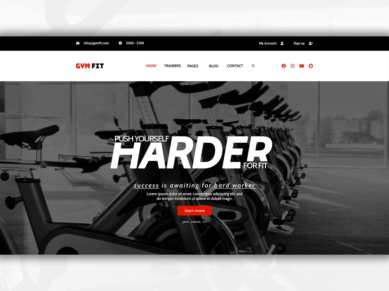 Gym Landing Page | UI Design Gym by Graphic Author on Dribbble