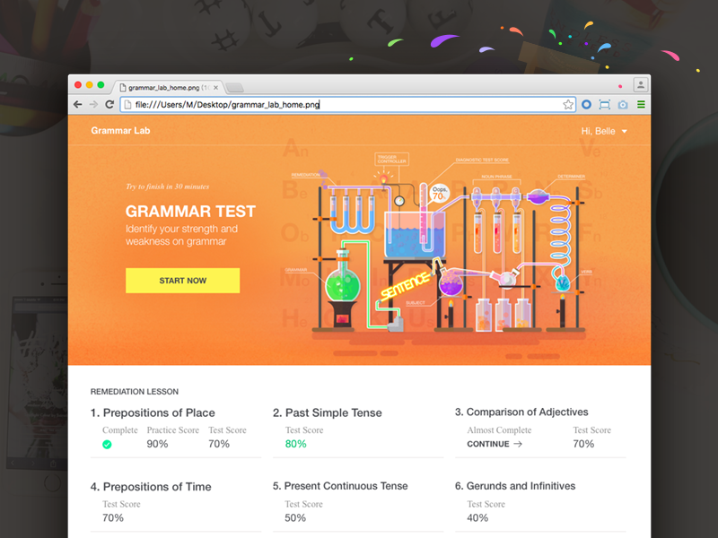 Grammar Lab Landing Page by Belle M. on Dribbble