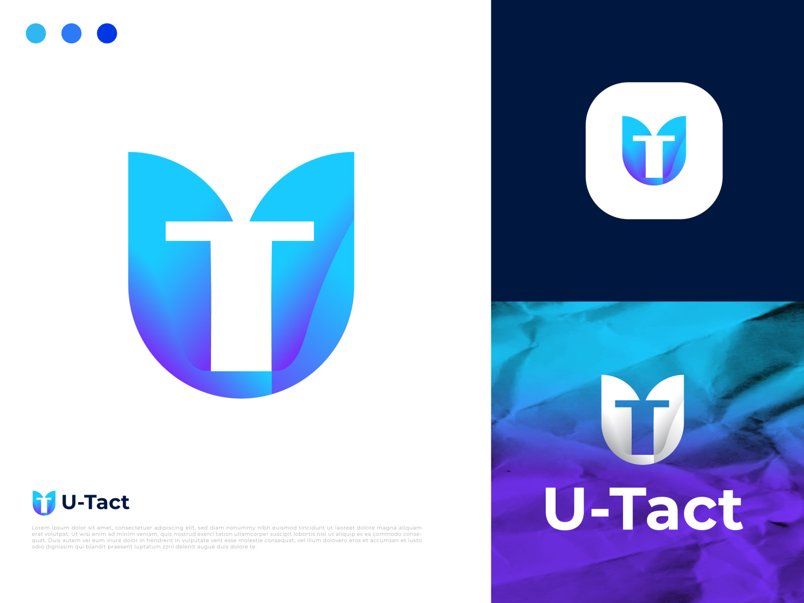 Modern U-Tact Logo Design by Arina Huq। Logo Designer on Dribbble