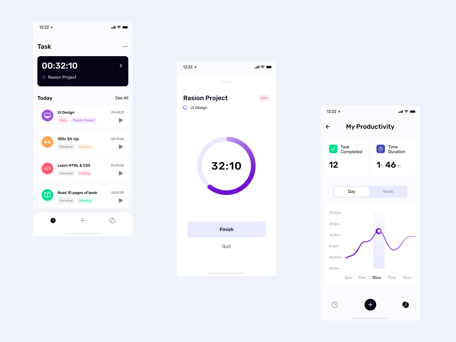 Time Tracker - Light by Irfan Hidayat on Dribbble