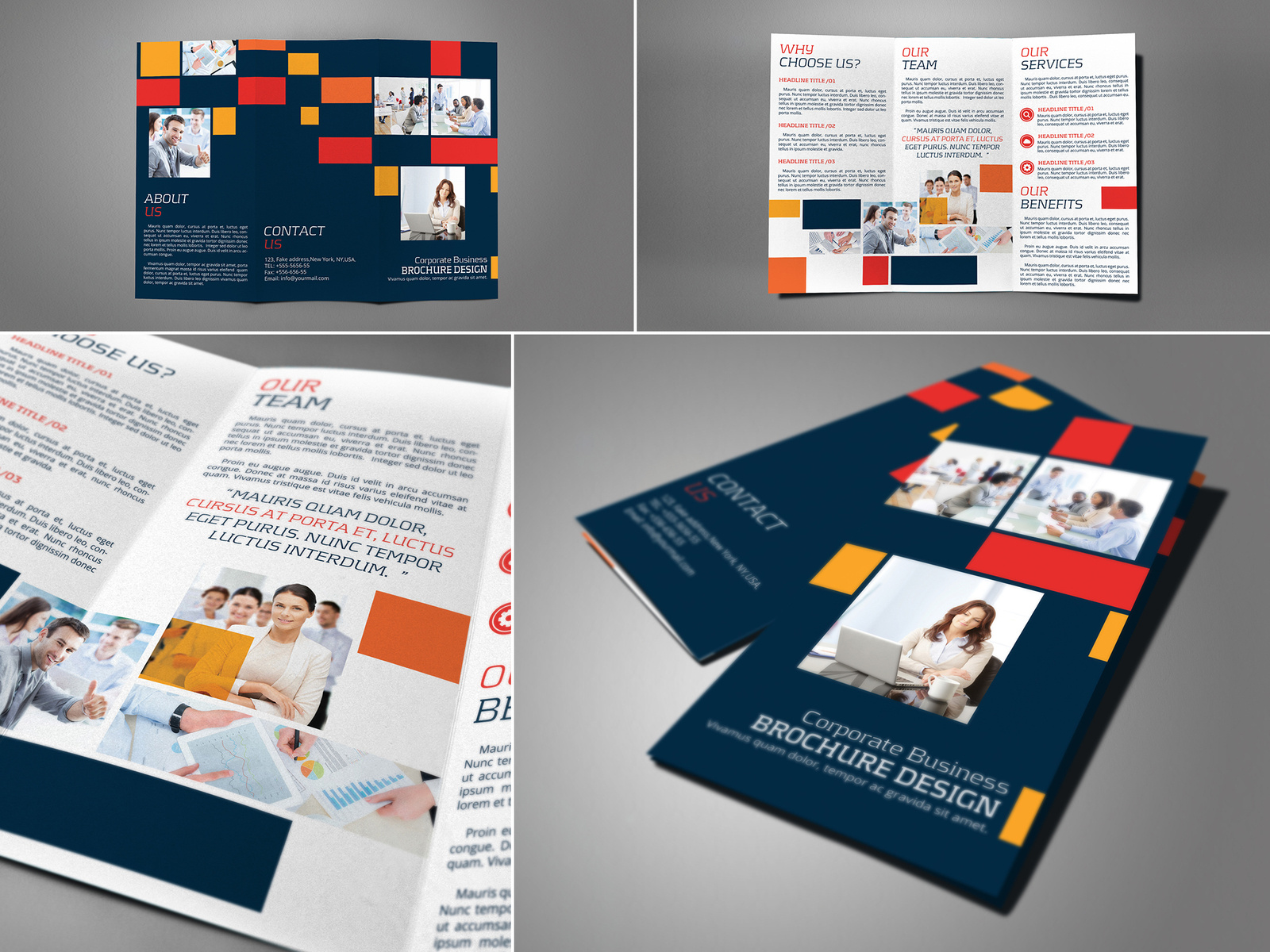 Colorful Corporate Trifold Brochure by Amal Kabichi on Dribbble
