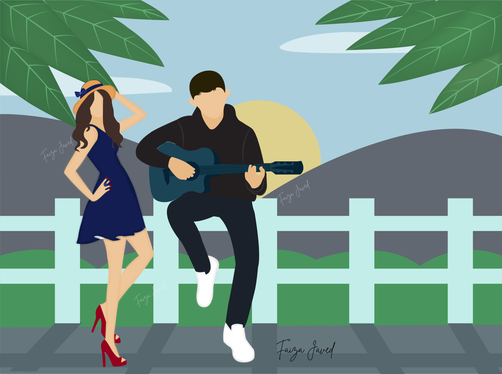 Flat Illustration by Faiza Javed on Dribbble