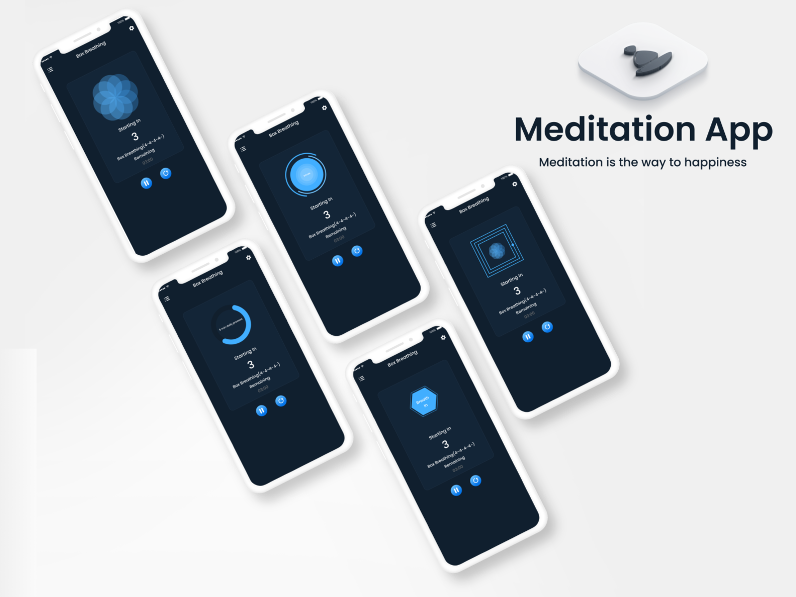 Dribbble - Meditation App.png by Ashish Jasoliya